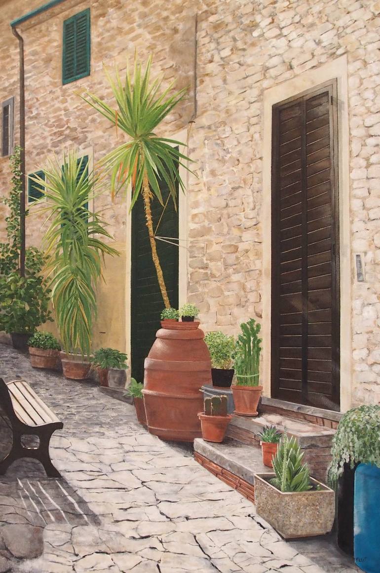 Cortona Italy Painting by Steven Fleit | Saatchi Art