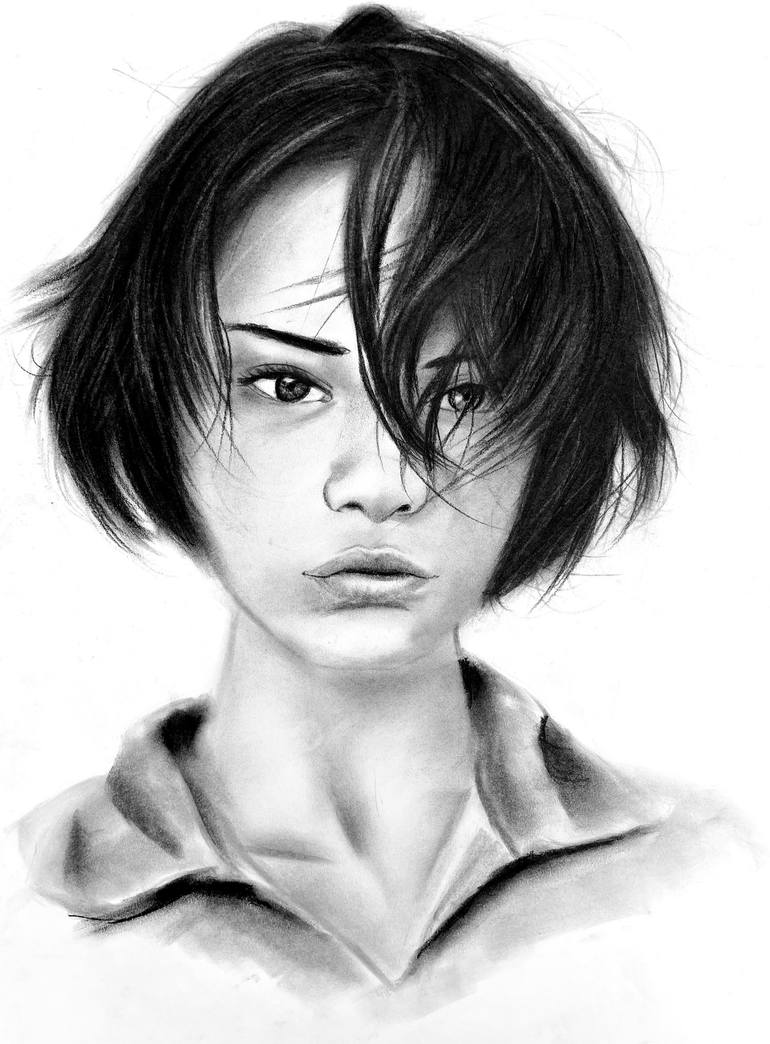 Hannah Drawing by Denny Stoekenbroek | Saatchi Art