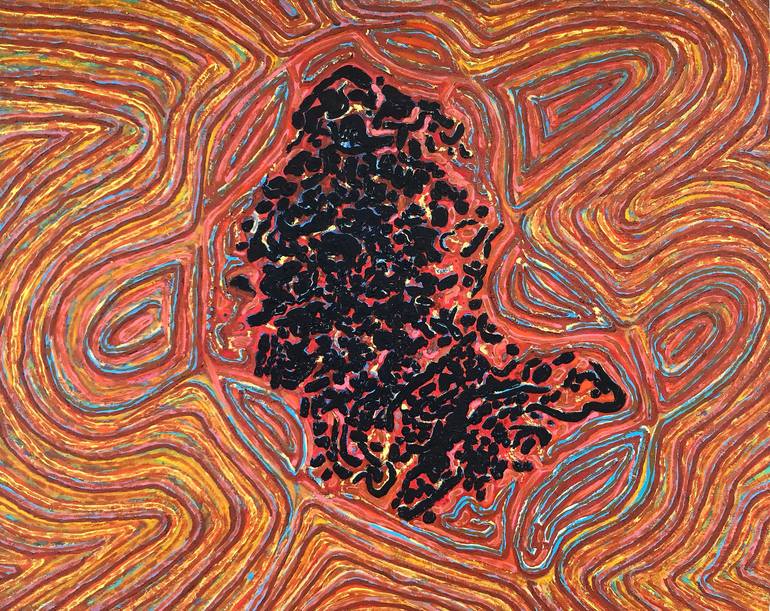 Abstract Art around Island Painting by Jolanta Johnsson | Saatchi Art