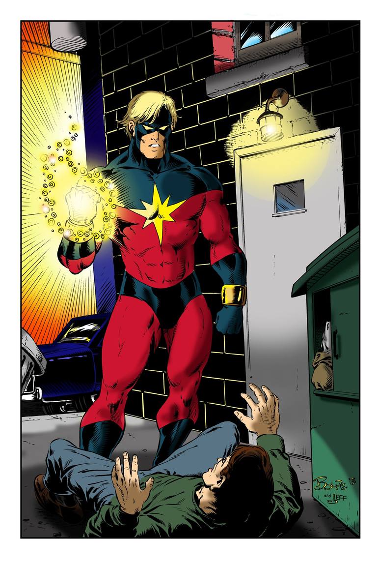 Captain Marvel Drawing by Troy Boyle | Saatchi Art