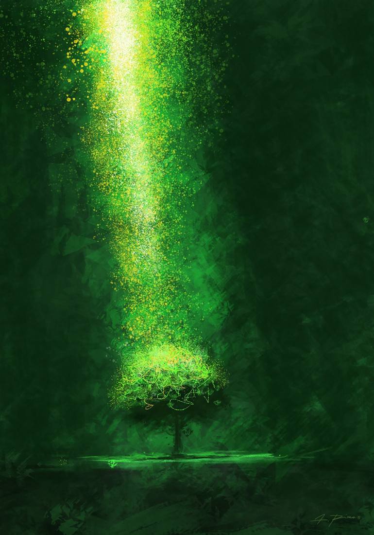 DEEP GREEN Printmaking by Alessandro Piras | Saatchi Art
