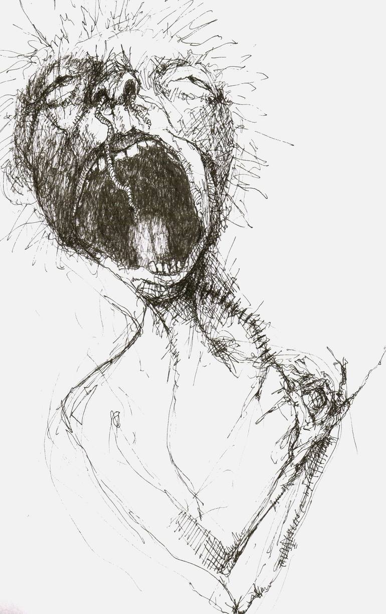 agony Drawing by Daniel Mathers | Saatchi Art
