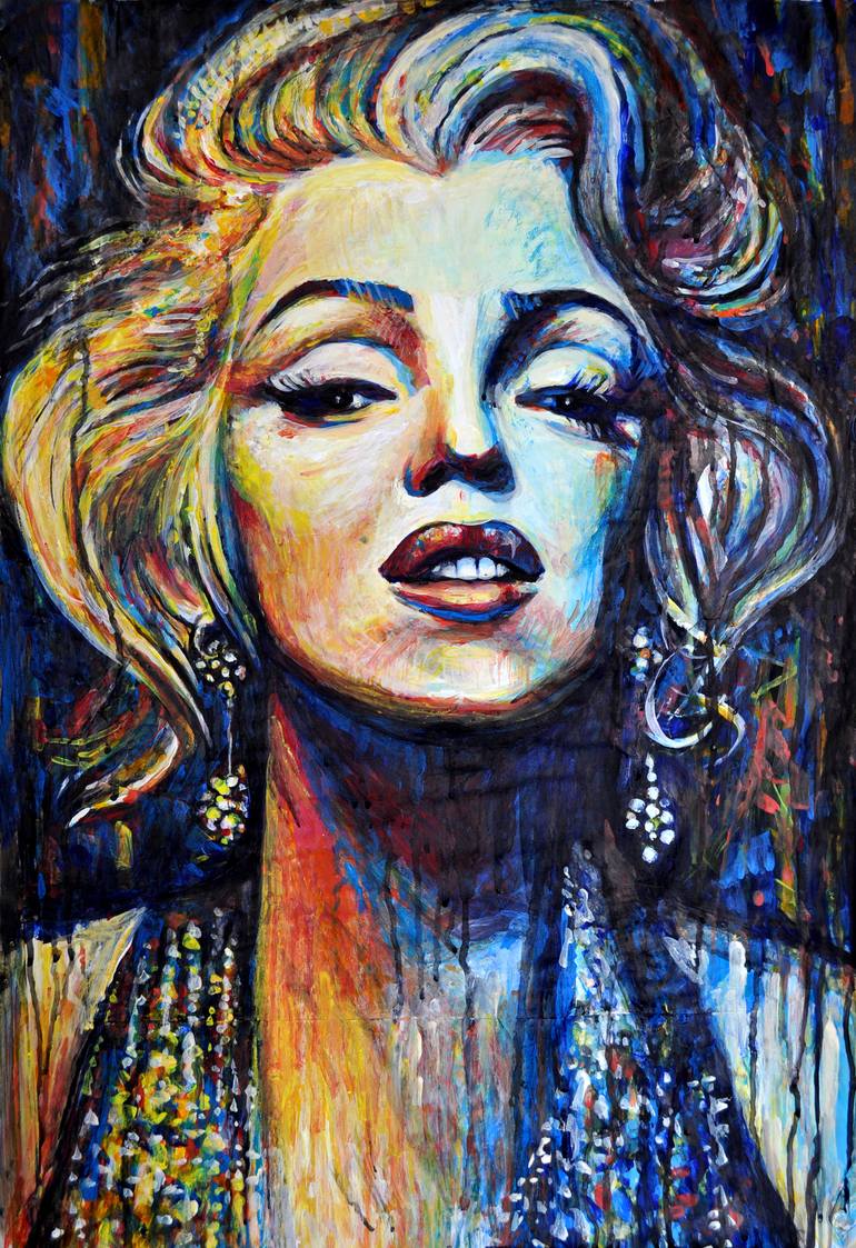 Marilyn Monroe Expression Painting by Alex Solodov | Saatchi Art