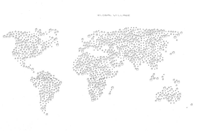 global village Drawing by igor Kisselev | Saatchi Art
