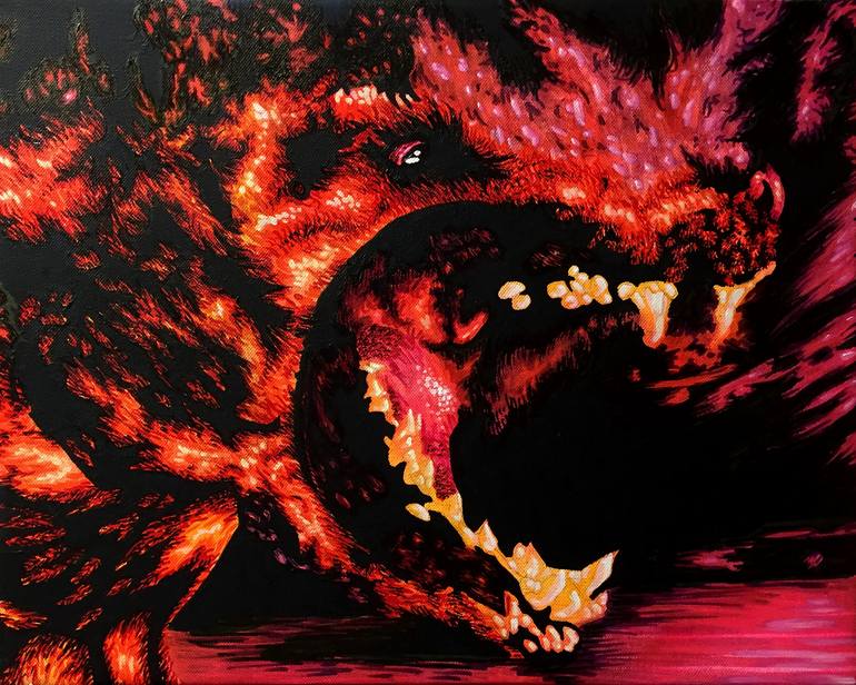 Garish: Fenrir Drawing by Jordan Brun | Saatchi Art