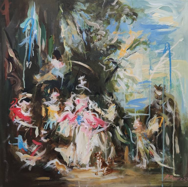 Mini Fete Painting by Mandy Racine | Saatchi Art