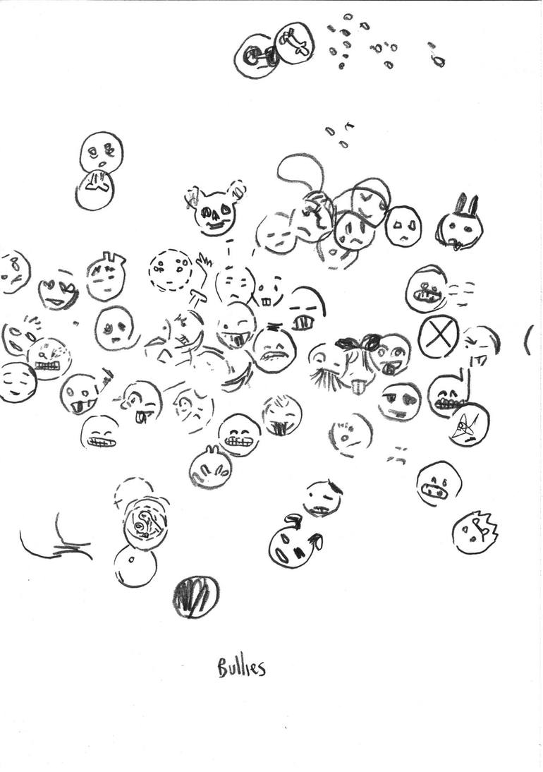Bullies Drawing by Rodolfo Bispo | Saatchi Art