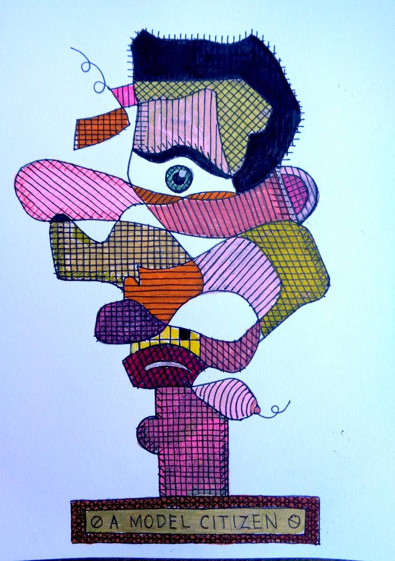 A Model Citizen Drawing by Daniel Genova | Saatchi Art