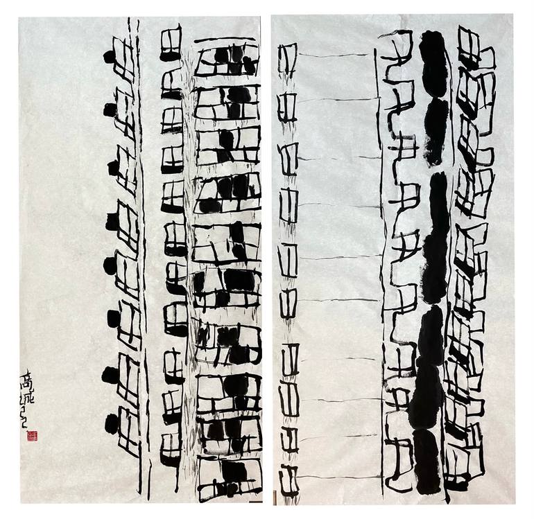 Architecture series2204 Drawing by Gao Cheng | Saatchi Art