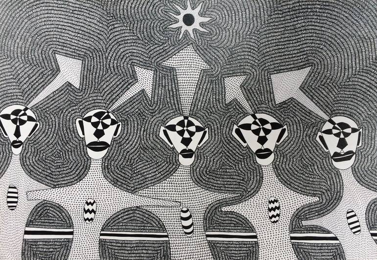 Positive and negative thinking-4 Drawing by Inkas Arts | Saatchi Art