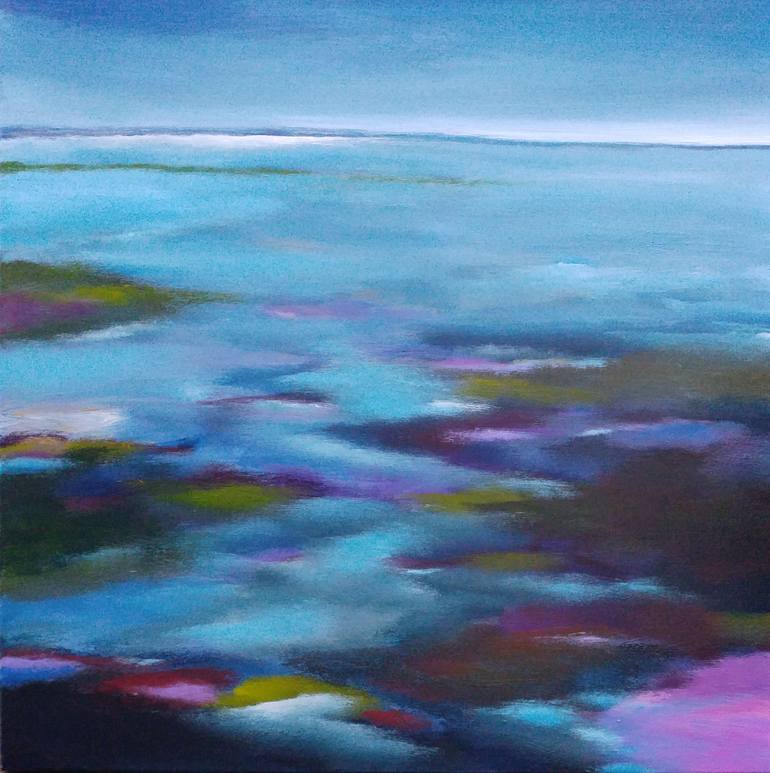 Saltings, view from the glider plane (18) (featured) Painting by Nelly ...