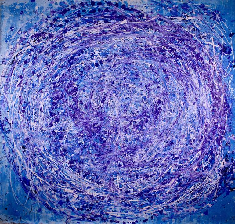 Blue Vortex Painting by Nestor Toro | Saatchi Art