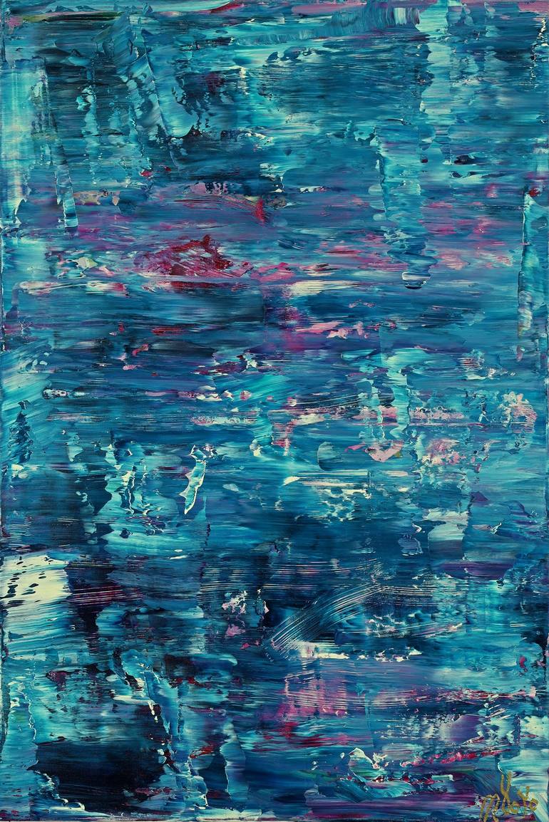 Pale blue and water Painting by Nestor Toro | Saatchi Art