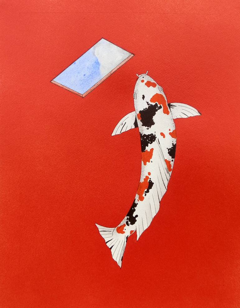 Kin Gin Rin Chinese Red Door Painting by Gordon Lavender | Saatchi Art