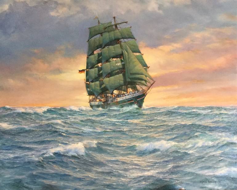 Alexander Von Humboldt, German tall ship Painting by Christopher Walsh ...