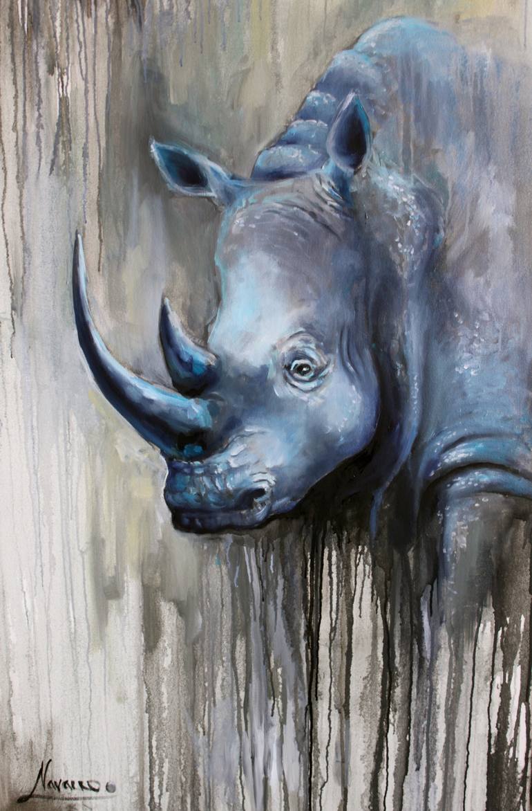 Blue Ghost Painting by Lena Navarro | Saatchi Art