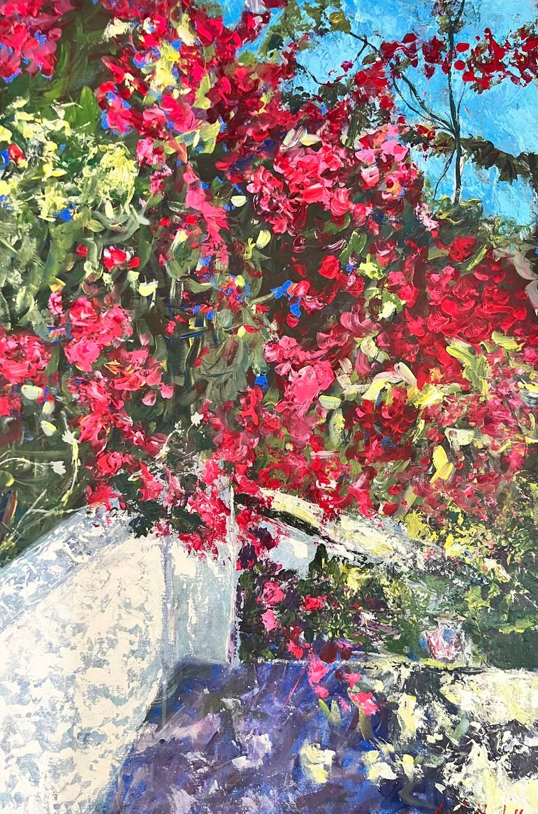 Bougainvillea In Bloom Painting by Hazel Marshall | Saatchi Art