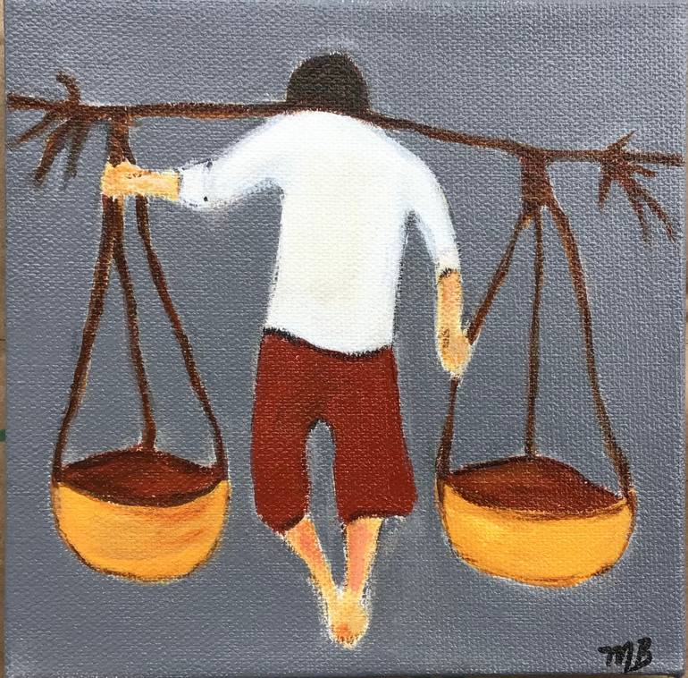 HARD LABOR Painting by Mildred Borras | Saatchi Art