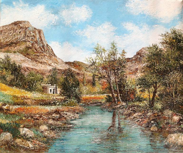 River Painting by Ayman Bitar | Saatchi Art