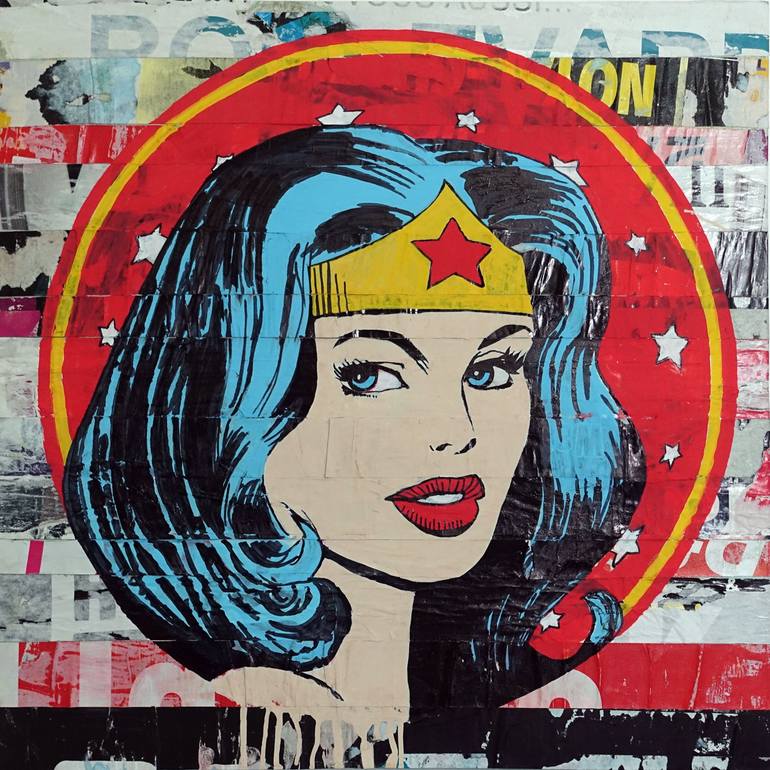 WONDER WOMAN COLLAGE #2 Collage by Paslier Morgan | Saatchi Art