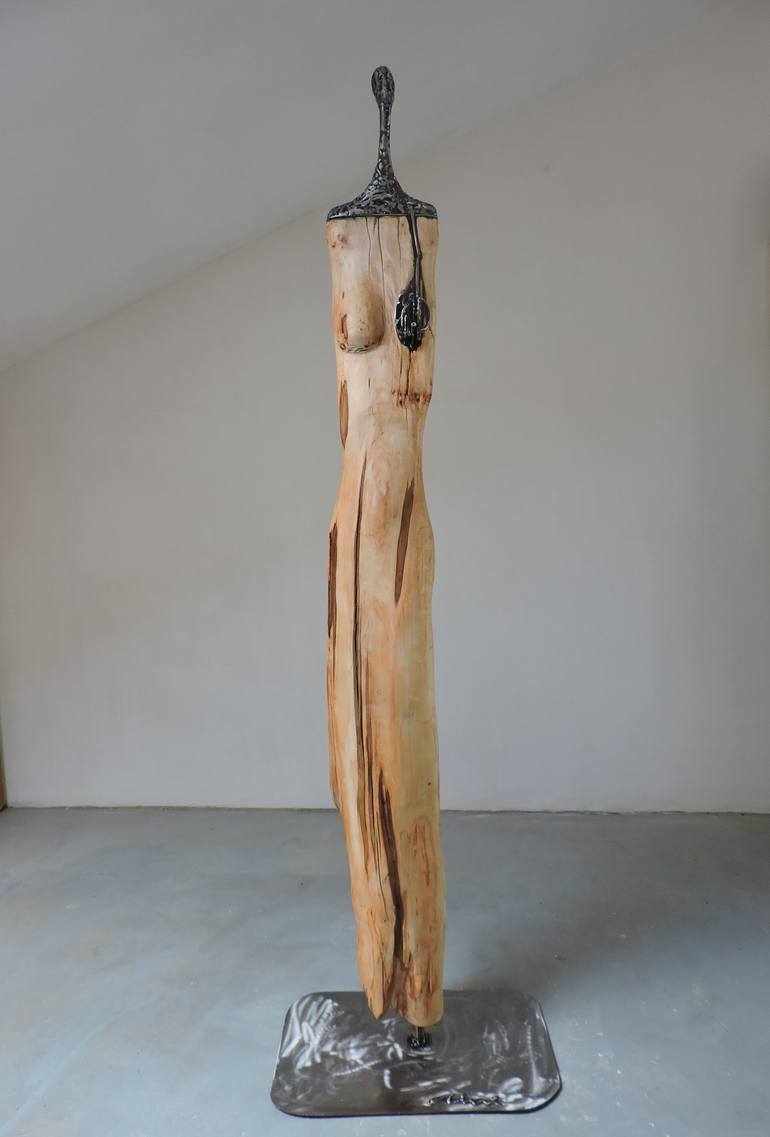 Andromeda wait for you ( Steel/wood) Sculpture by Michele Rizzi ...