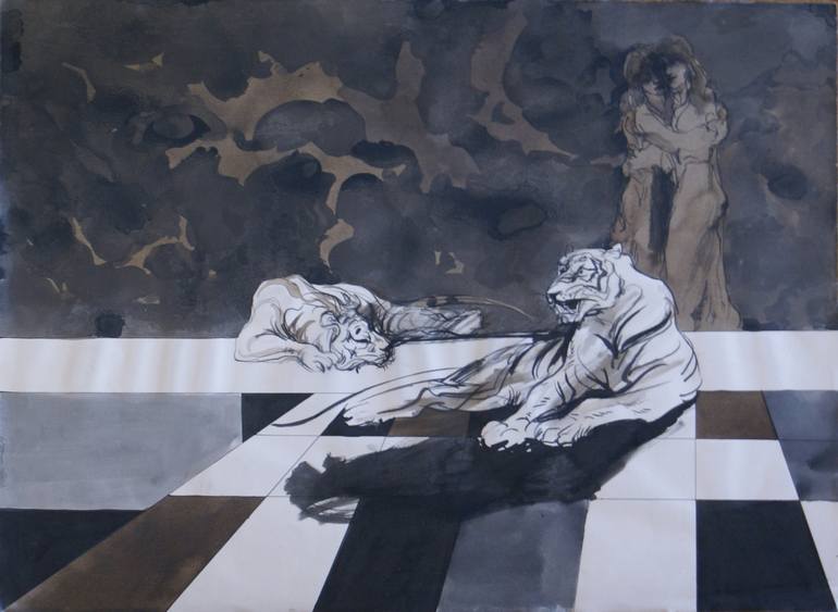 Anticipation Drawing by Ranjan Sen | Saatchi Art