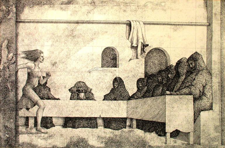 The Badia Drawing by Bill Birrell | Saatchi Art