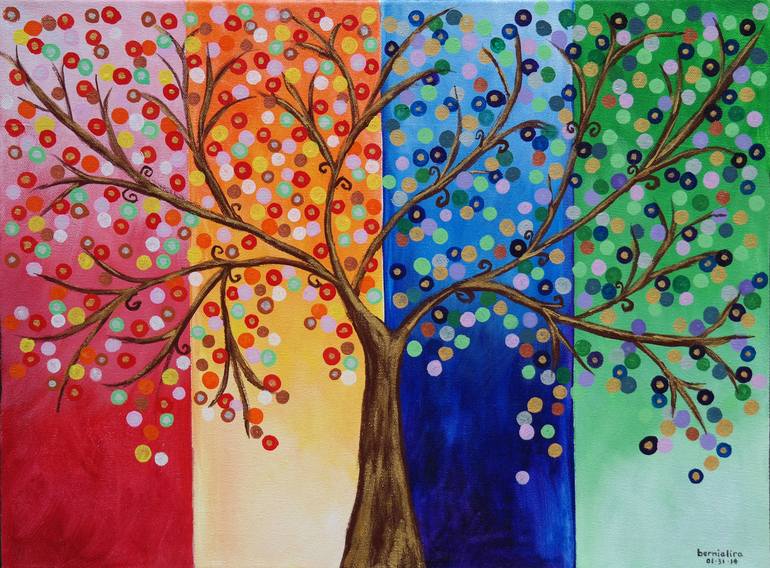 Four Seasons Painting by Bernardo Lira | Saatchi Art