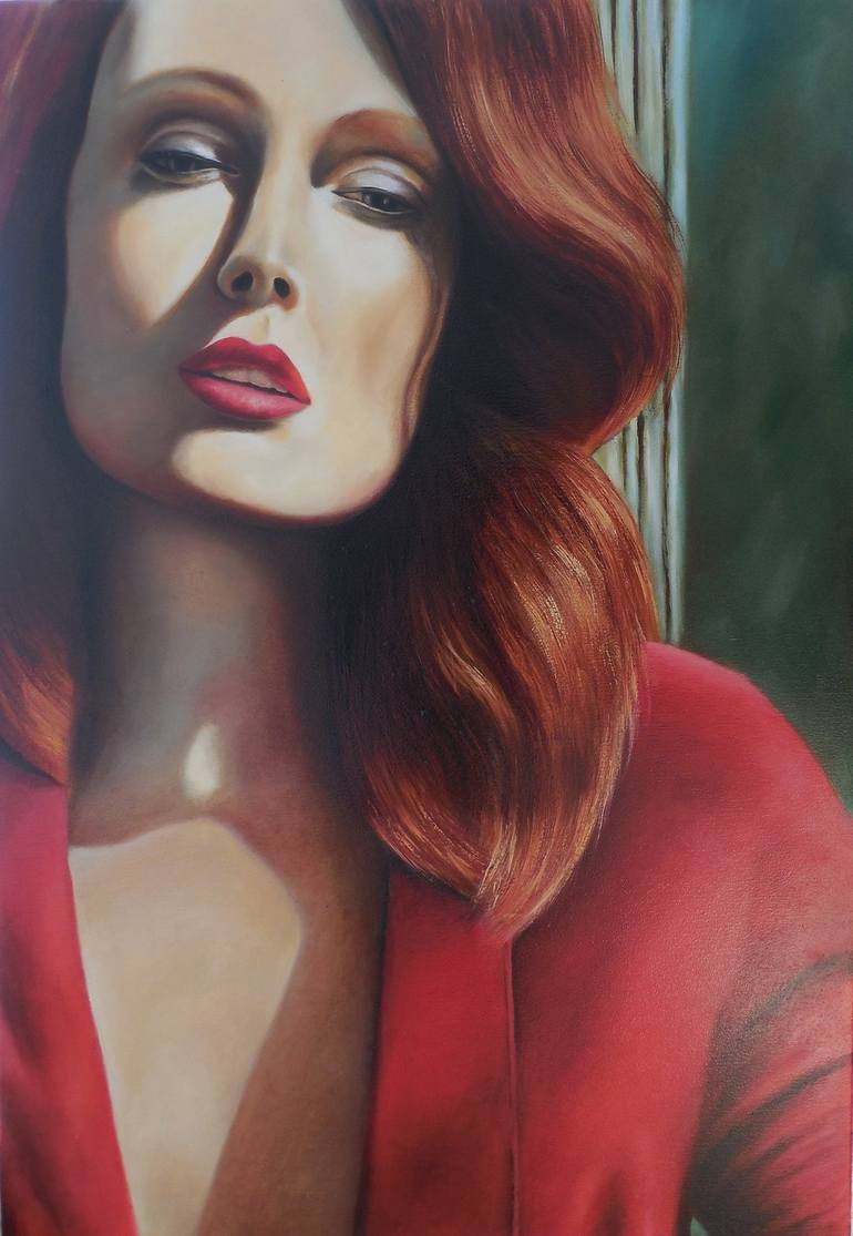 Redhead lady Painting by Tatiana Siedlova | Saatchi Art