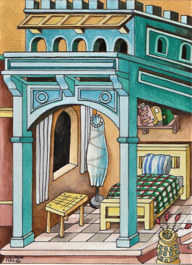 Medieval Bedroom Painting by Neal Winfield | Saatchi Art