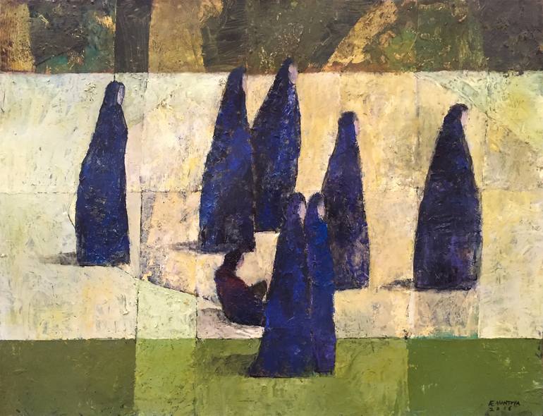 Procession Painting by andres montoya | Saatchi Art