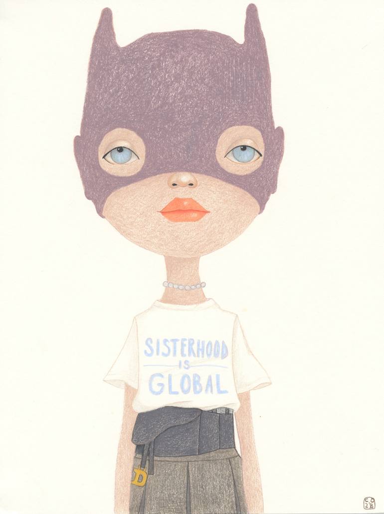 Sisterhood is Global. Drawing by Charles Benton | Saatchi Art