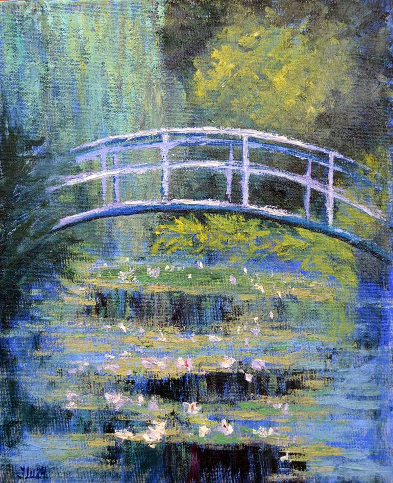 Monet's Water Lily Pond Painting by Elena Lukina | Saatchi Art