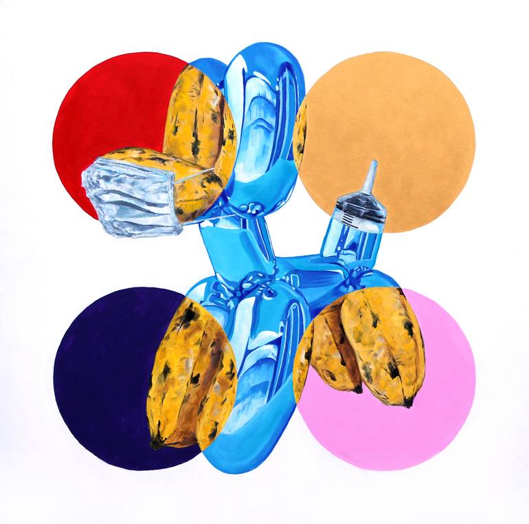 KOONANA - QUARANTINE #1 (BLUE) Painting by Eric Carrazedo | Saatchi Art