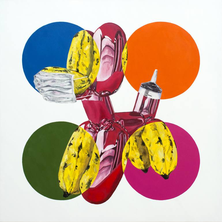 KOONANA - QUARANTINE #2 (RED) Painting by Eric Carrazedo | Saatchi Art