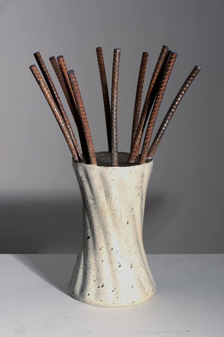Concrete & 12 rebar Sculpture by steve hines | Saatchi Art
