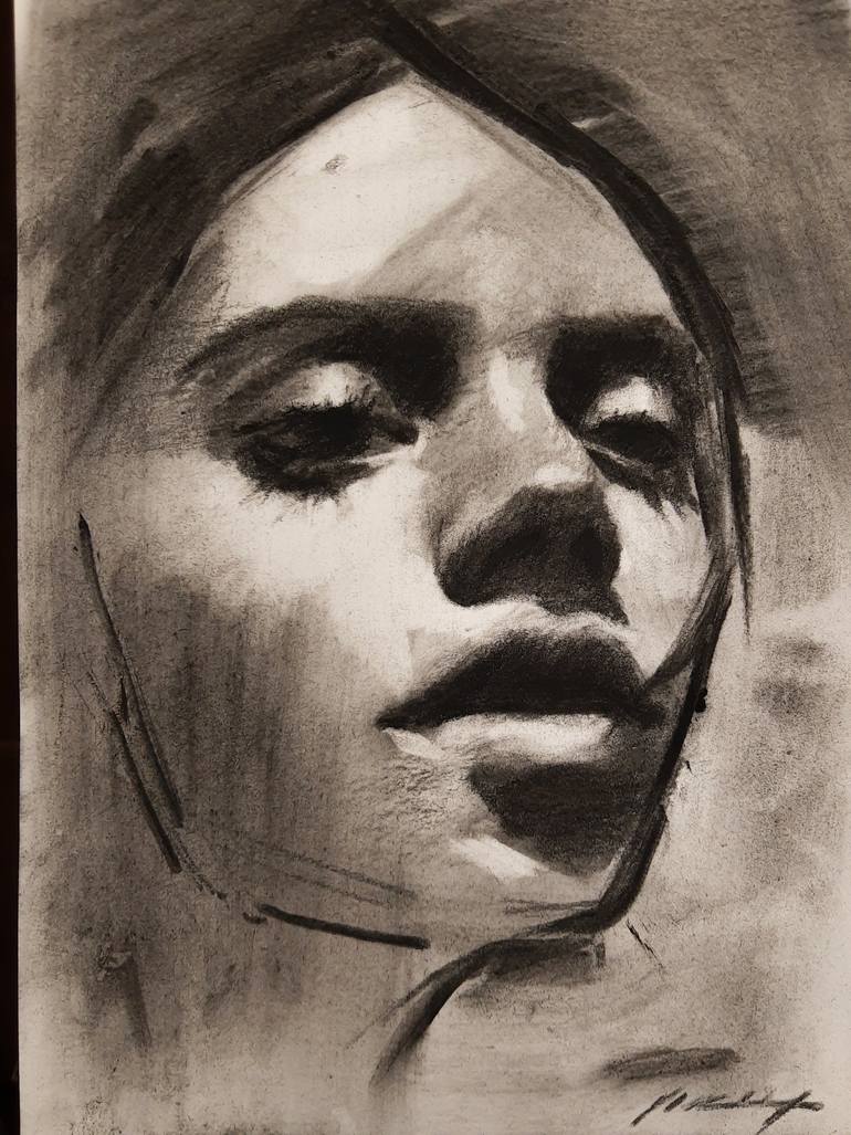 Head Sketch Drawing by Guido Mauas | Saatchi Art