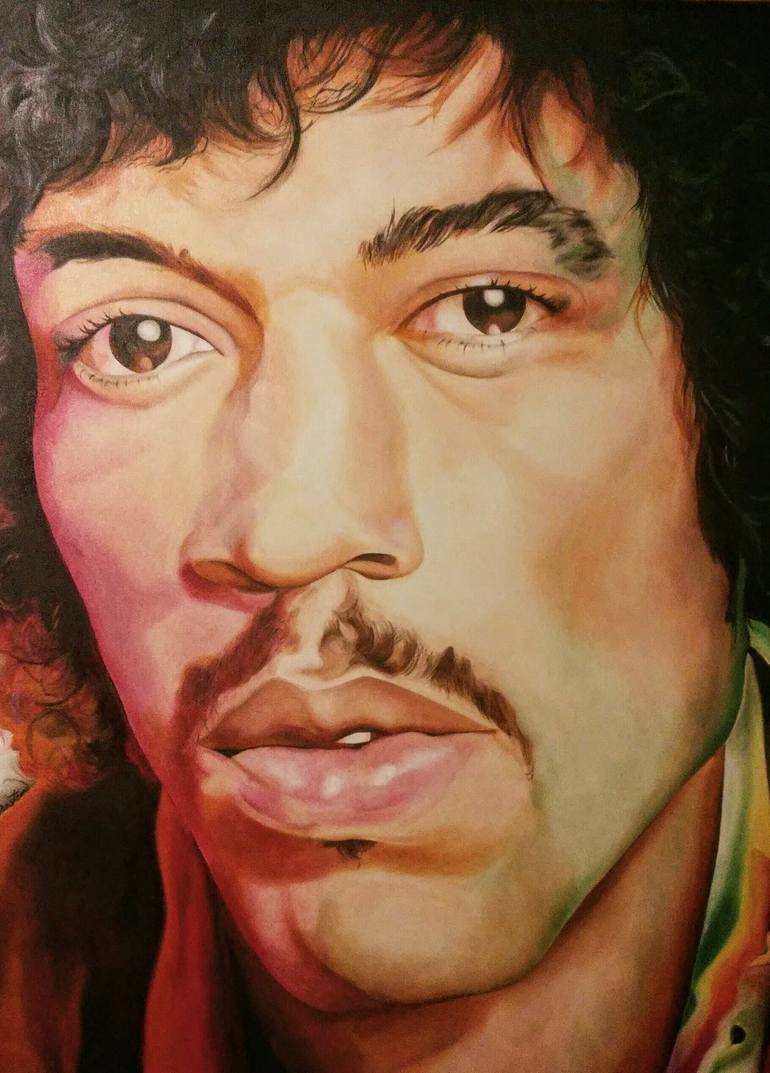 Portrait of Jimi Hendricks Painting by Timothe Winstead | Saatchi Art