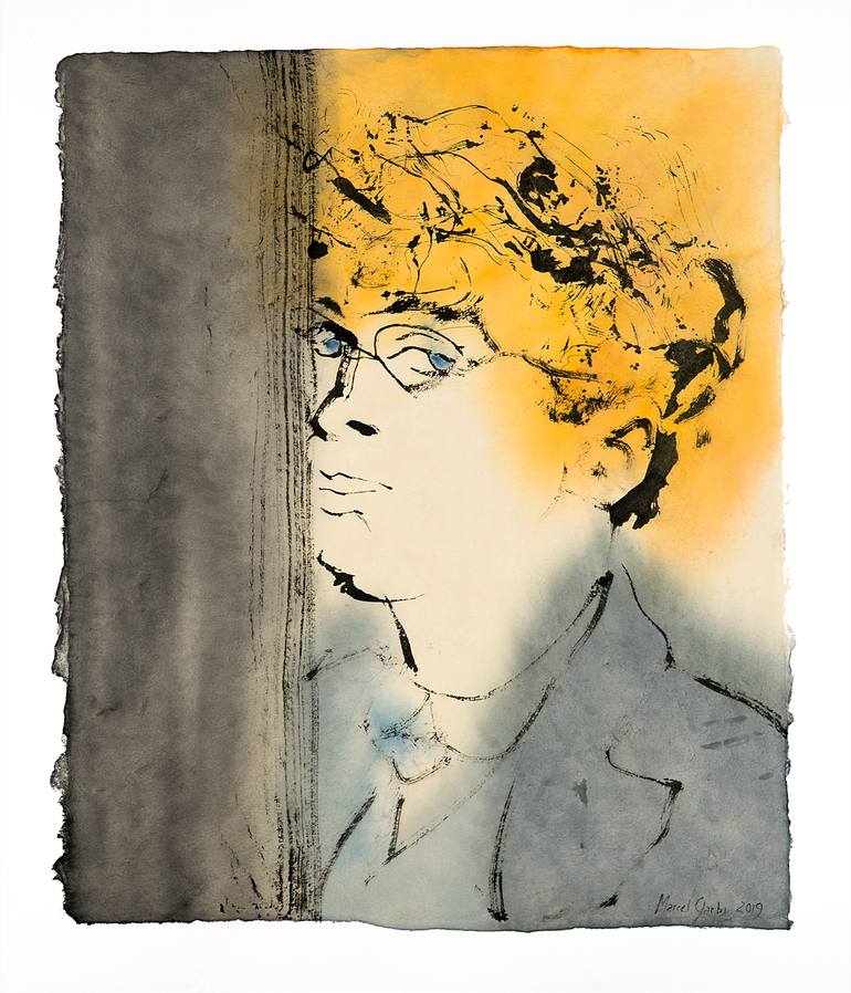 The sidelong glance Drawing by Marcel Garbi | Saatchi Art