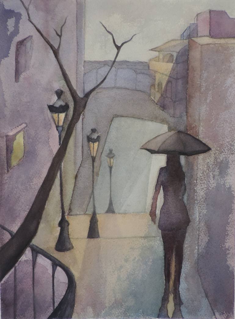 Paris figure Painting by David Abelson | Saatchi Art