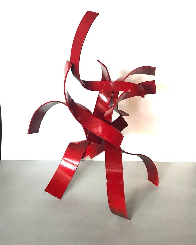 Red Maelstrom II Sculpture by Slavo Cech | Saatchi Art