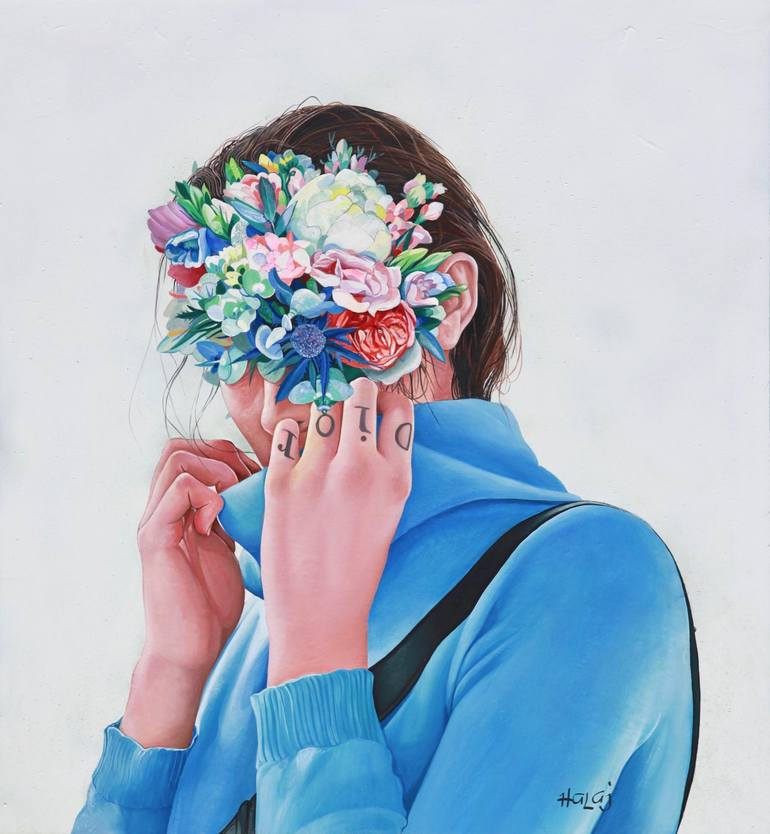 Floral Mind # 66 “ Painting by Minas Halaj | Saatchi Art