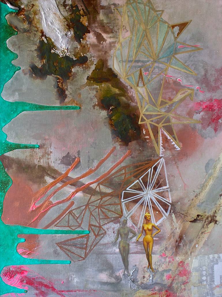 Robot vs. Human Painting by Dyanna Dimick | Saatchi Art