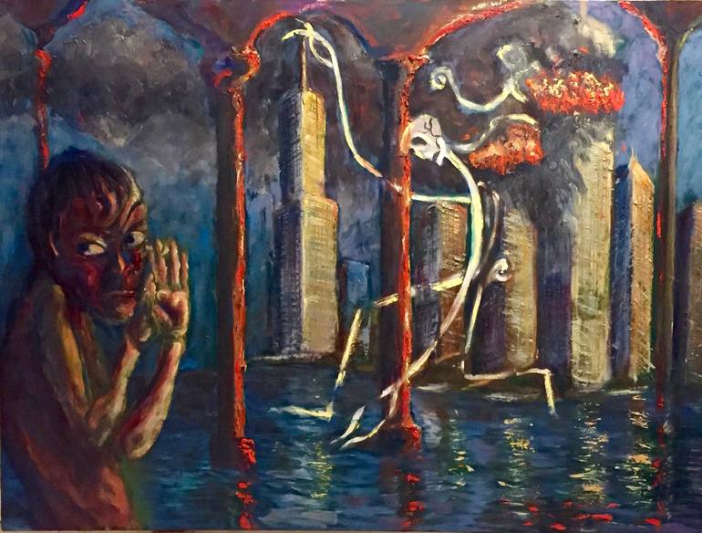 The Lost Souls of 9/11 Painting by Mike Halem | Saatchi Art