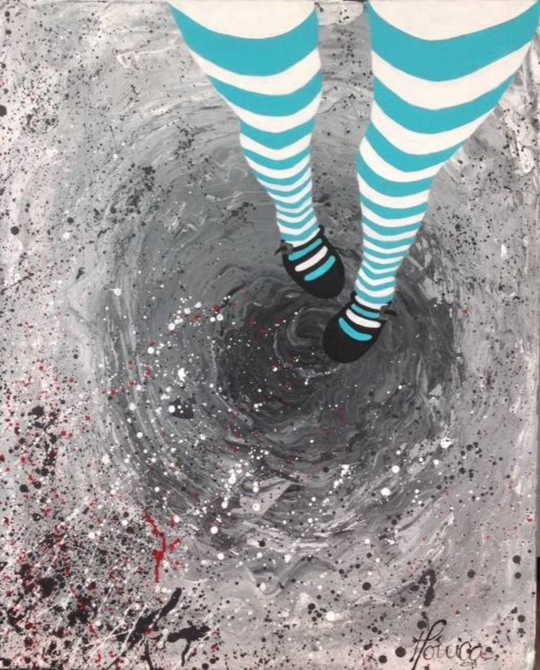 Through the rabbit hole Painting by Monica Silva | Saatchi Art
