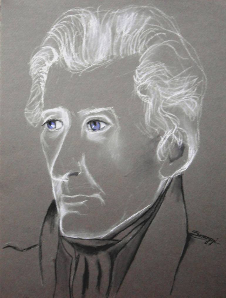 Andrew Jackson Drawing by Jayne Somogy | Saatchi Art
