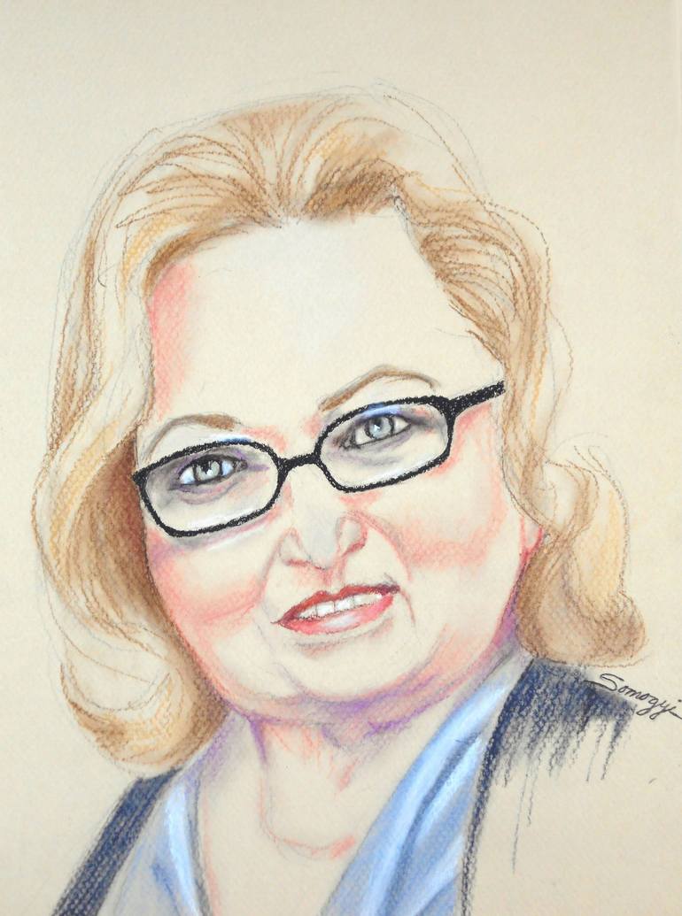 Jean M. Auel Drawing by Jayne Somogy | Saatchi Art