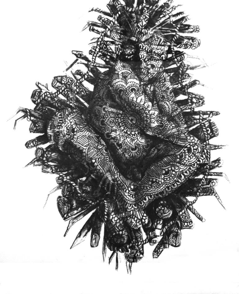 Gold III Drawing by Emma Vidal | Saatchi Art