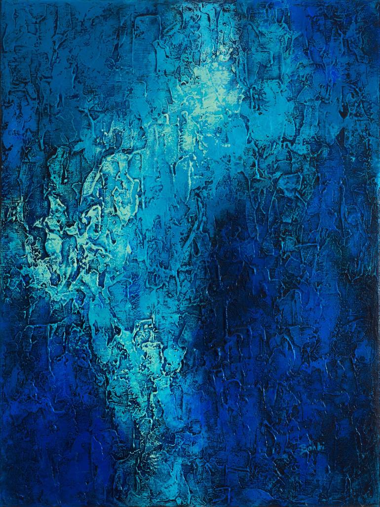Blue structure Painting by Szilvia Banki | Saatchi Art