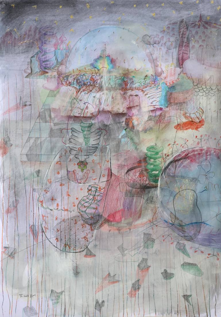 The Ordinary And The Divine XIII Drawing by Edith Torony | Saatchi Art